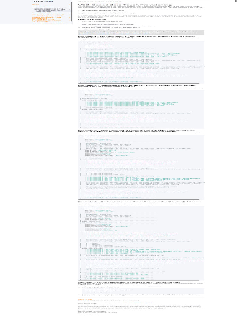 USB-Based Zero Touch Provisioning - SD-WAN Orchestrator Docs | PDF | Router (Computing) | Ip Address