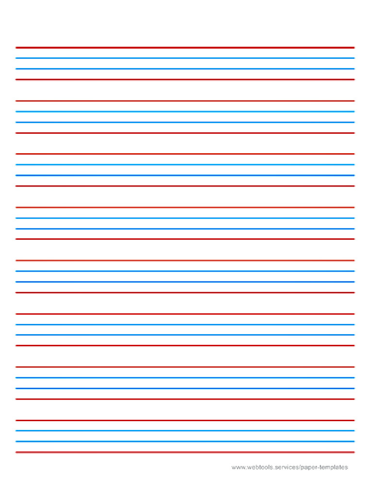 Wide Four Lines English Alphabet Writing Paper Template-2x | PDF