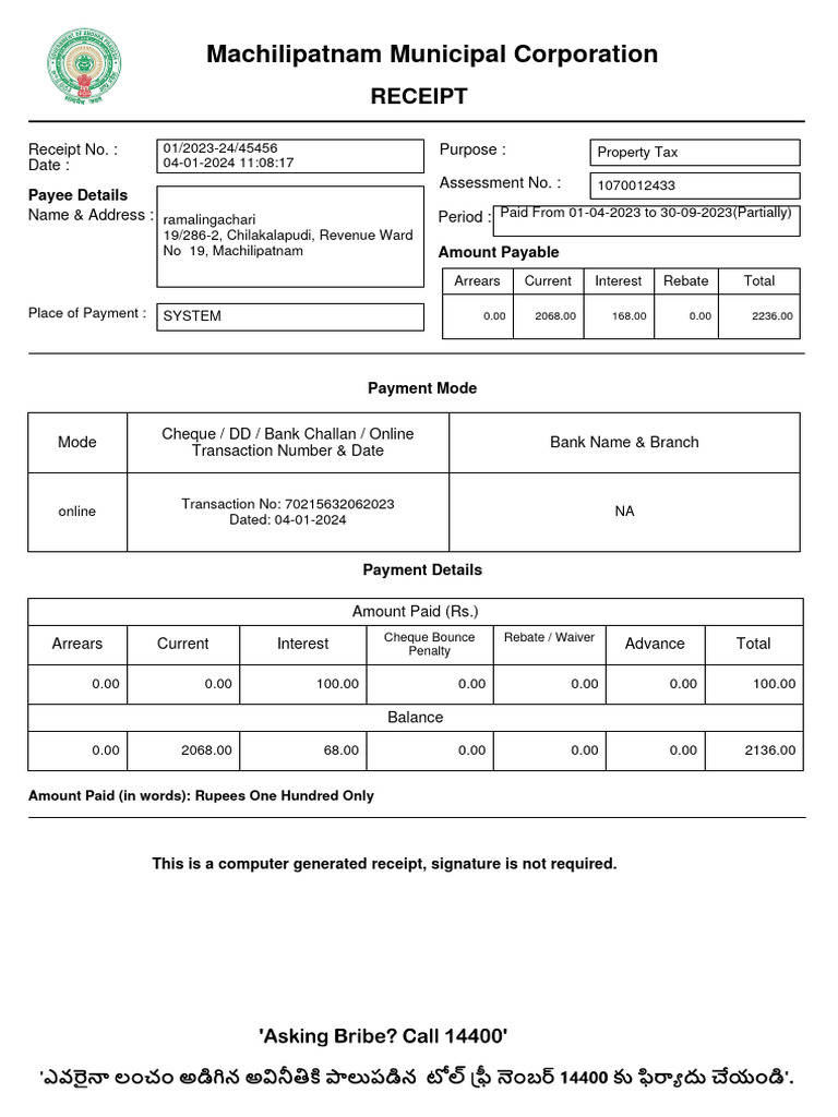My Tax Reciept | PDF