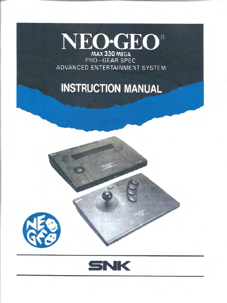Manual Neo Geo AES (EN) | PDF