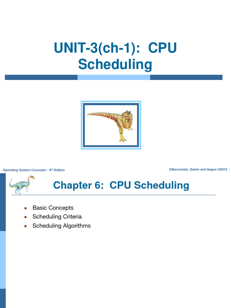 xUNIT 3 (CH 1) | PDF | Scheduling (Computing) | Operating System