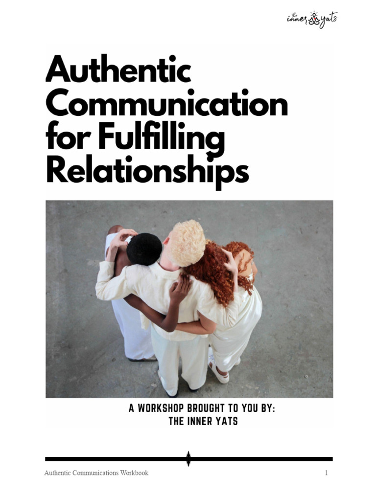 Authentic Communication Strategies Workbook | PDF | Attachment Theory ...