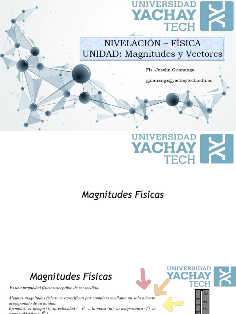 Unidad - Magnitudes y Vectores - Fís. Joselin Guananga | PDF | Vector Euclidiano | Escalar ...