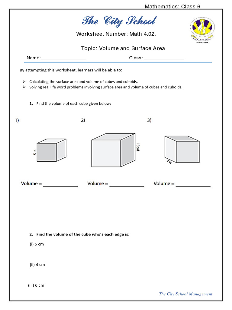 Class 6 Worksheet 4 02 Pdf