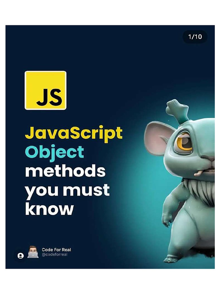 JavaScript Objects Methods You Must Know | PDF