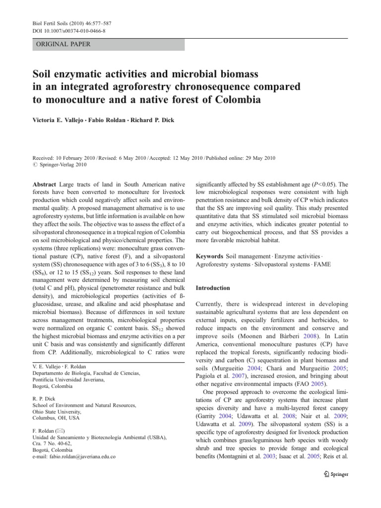 Soil Enzymatic Activities and Microbial | PDF | Soil | Fertilizer