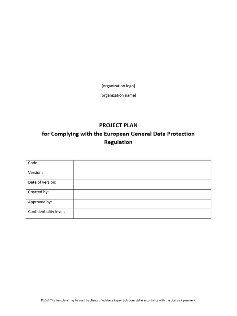 GDPR Project Plan 1626917806 | PDF | Information Security | Computer ...