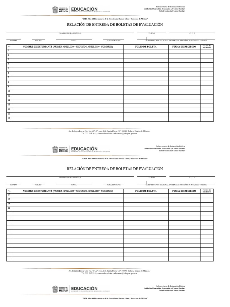 Formatos de BOLETAS P131 IndicacionesGeneralesFinCursos 23-24 | PDF ...