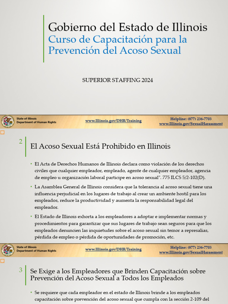 2024 Sexual Harrasment Training Spanish Version | PDF | Acoso sexual | Justicia