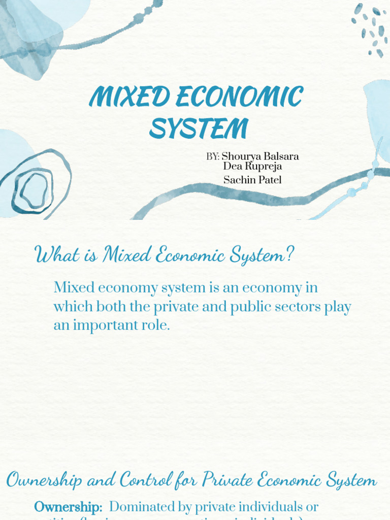 Mixed Economy Powerpoint Presentation | PDF | Economic System | Market ...