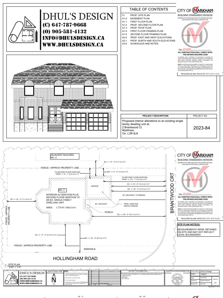 Markham Home Interior Alteration Plan | PDF | Buildings And Structures ...
