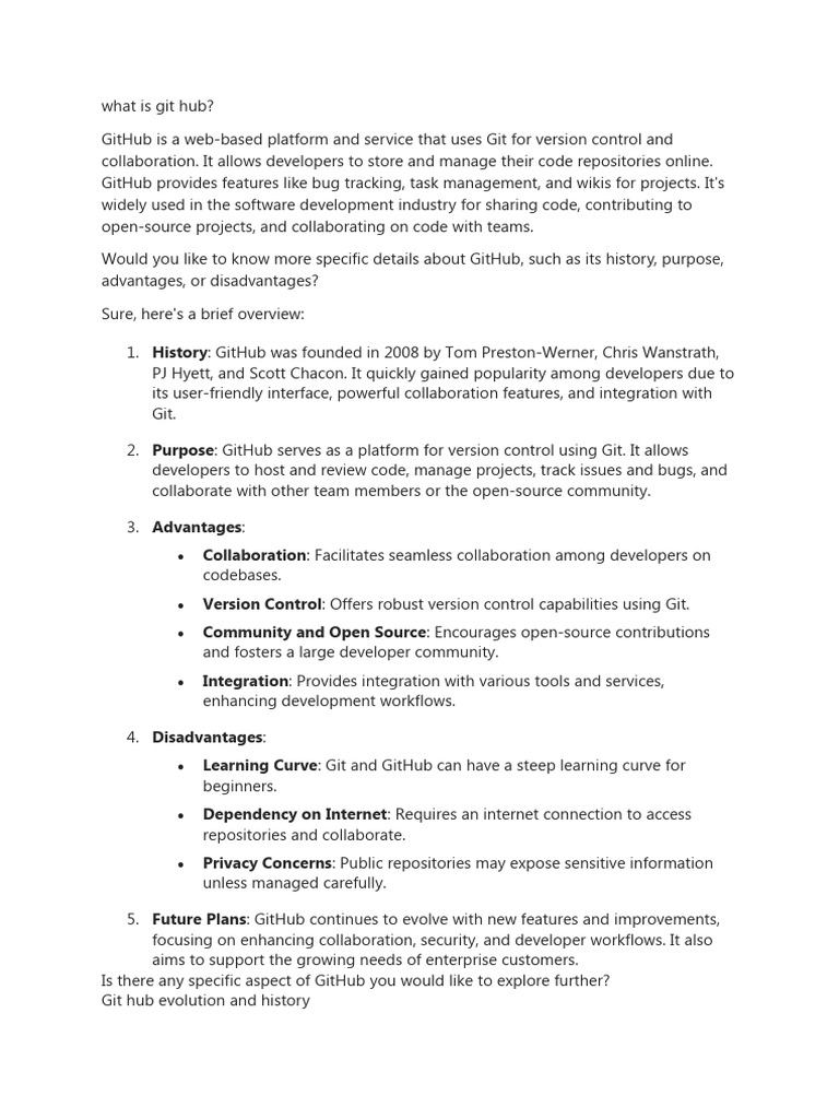 what is git hub | PDF | Computing | Software