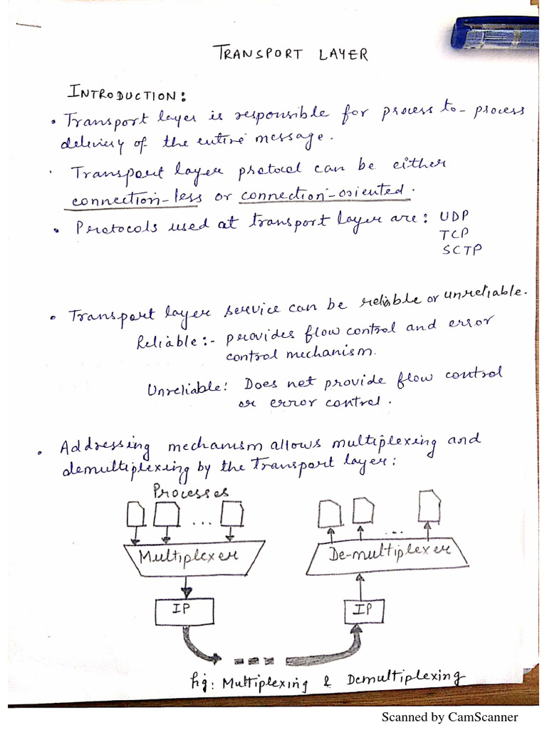 Unit 4 (Transport Layer) | PDF