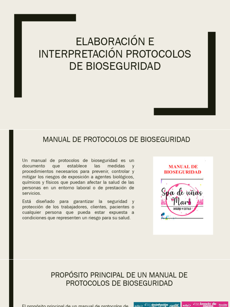 Elaboración e Interpretación Protocolos de Bioseguridad | PDF | Lavado de manos