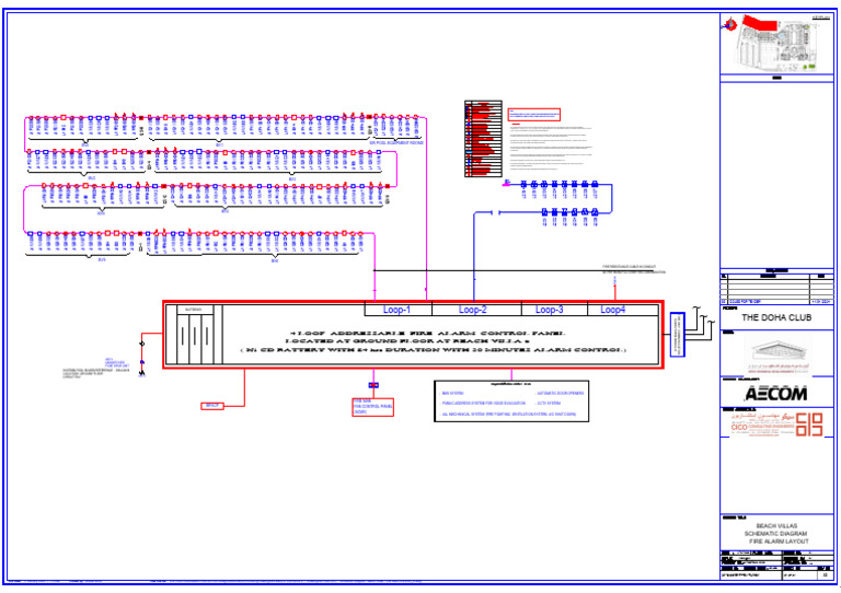 E-FA-BV-301 - Schematic Diagram - Beach Villas - Fire Alarm | PDF | Equipment | Active Fire ...