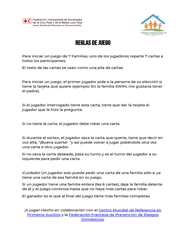 Juego 7 Familias Completo | PDF