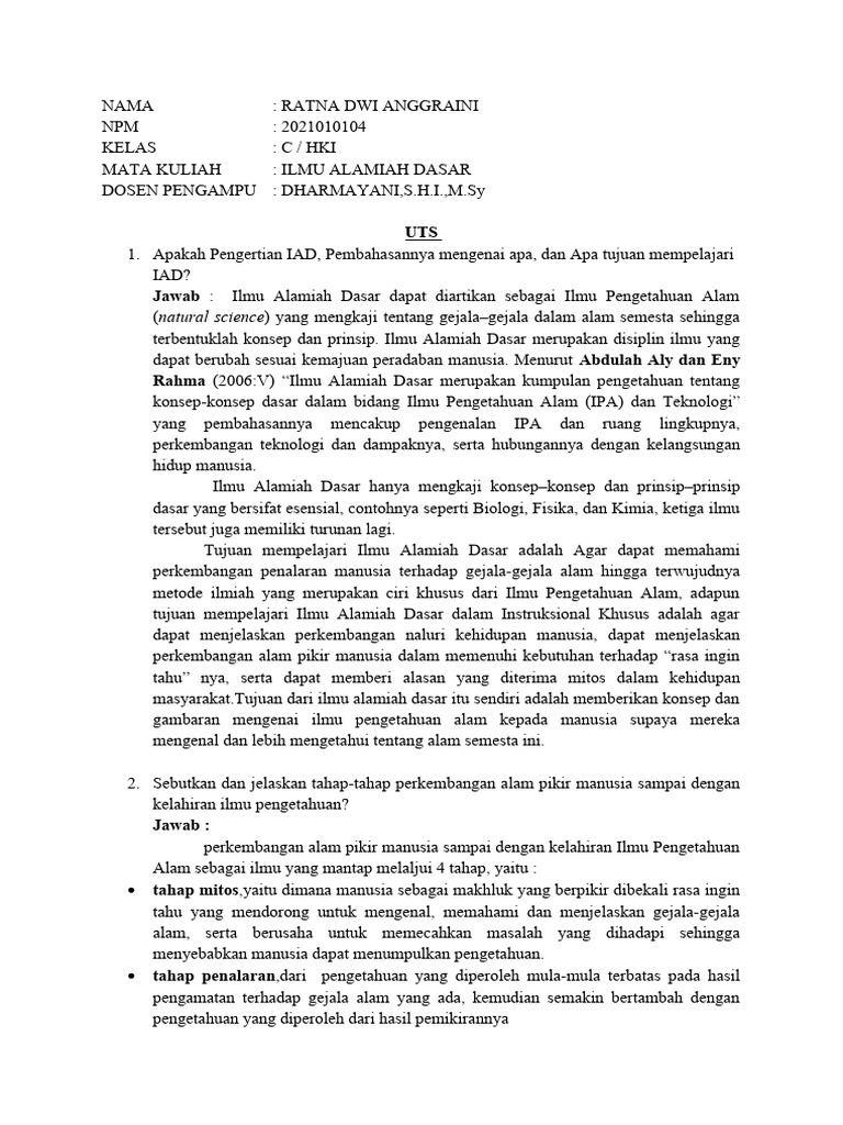 Uts - Iad - Ratna Dwi Anggraini (2021010104) | PDF