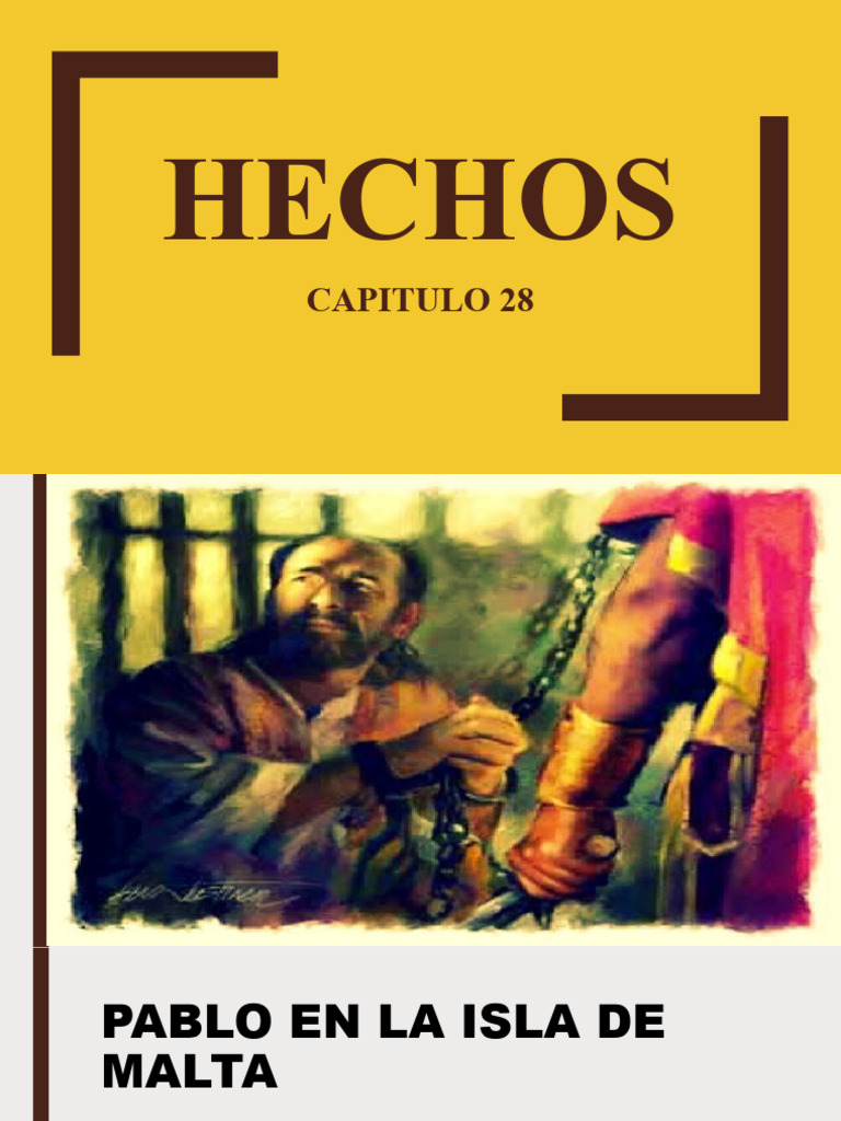 Hechos Capitulo 28 | PDF | Pablo el apóstol | Jesús