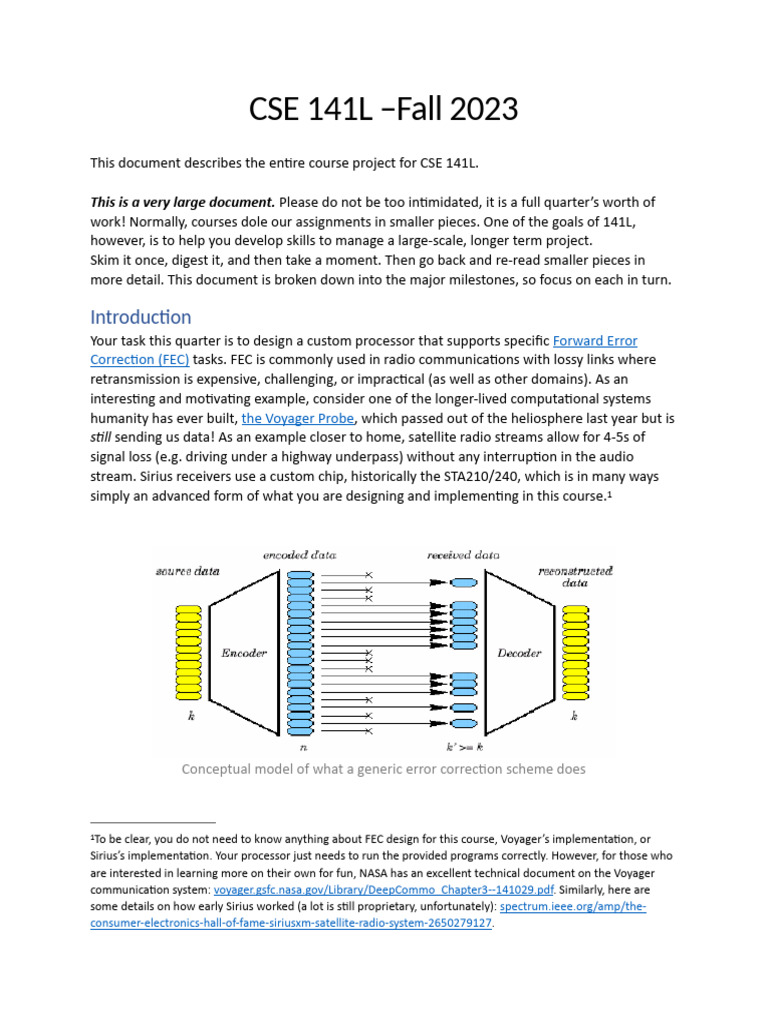 CSE141L 2023fa TermProject | PDF | Central Processing Unit | Input/Output