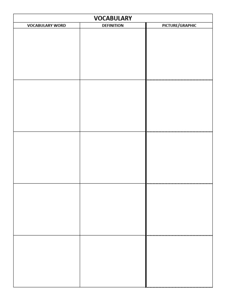 Blank Vocab Grid | PDF