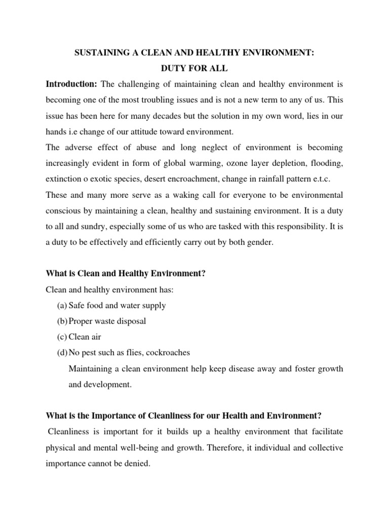 SPEECH PRESENTATATION by Shalom | PDF | Natural Environment ...