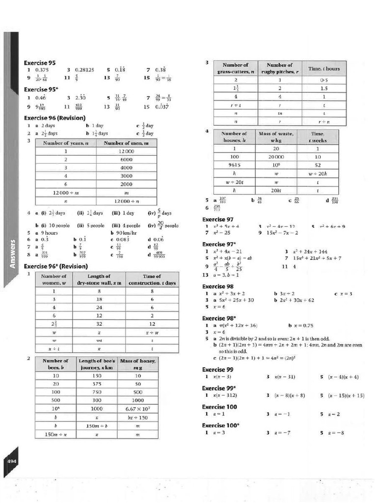 Answer Sheet POG Edexcel Math B | PDF