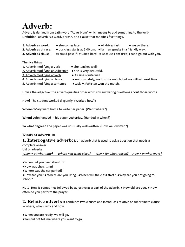 Adverb | PDF | Adverb | Adjective