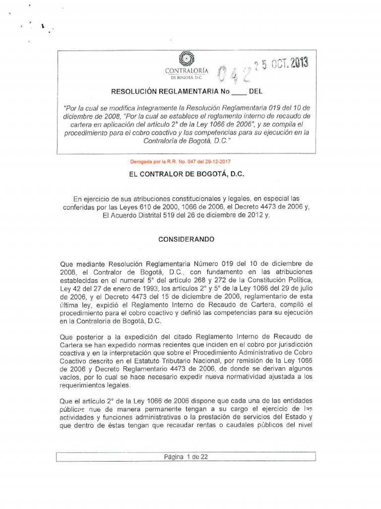 Resol 042 Coactiva | PDF