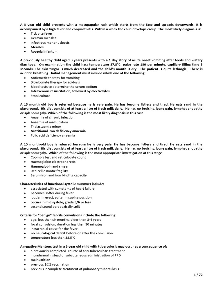 MCQ Spots | PDF | Pneumonia | Sepsis
