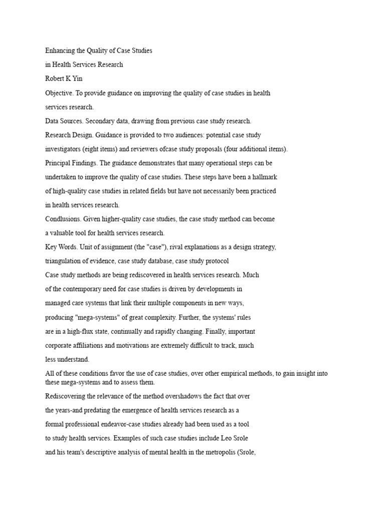 Enhancing The Quality of Case Studies | PDF | Case Study | Experiment
