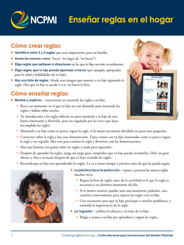 FOLLETO - Cómo enseñar las reglas | PDF