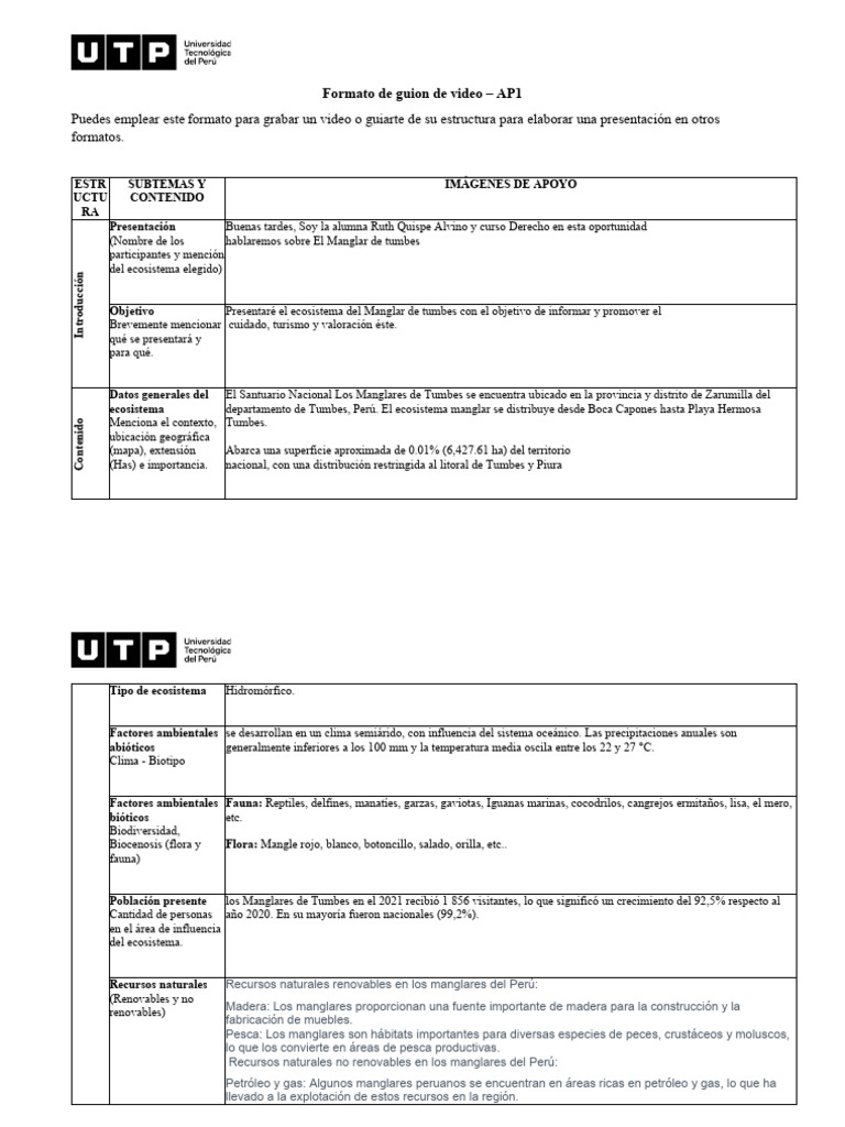 El Manglar - Quispe Alvino | PDF | Mangle | Perú
