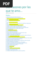 100 Razones para Amarte | PDF