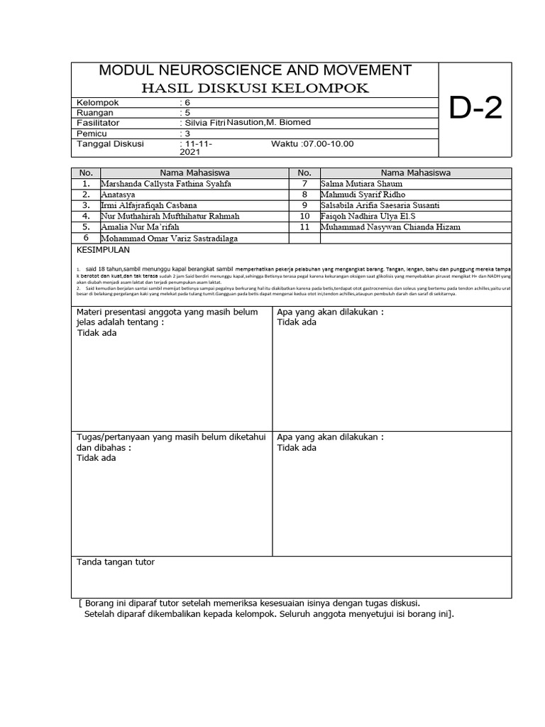 BORANG DK 2 P3 MODUL NEMO | PDF