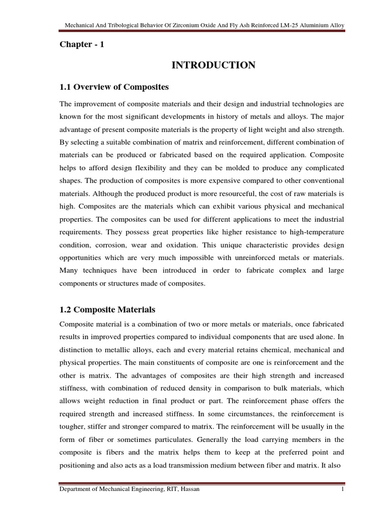 Composite Material Project Report | PDF | Composite Material | Wear