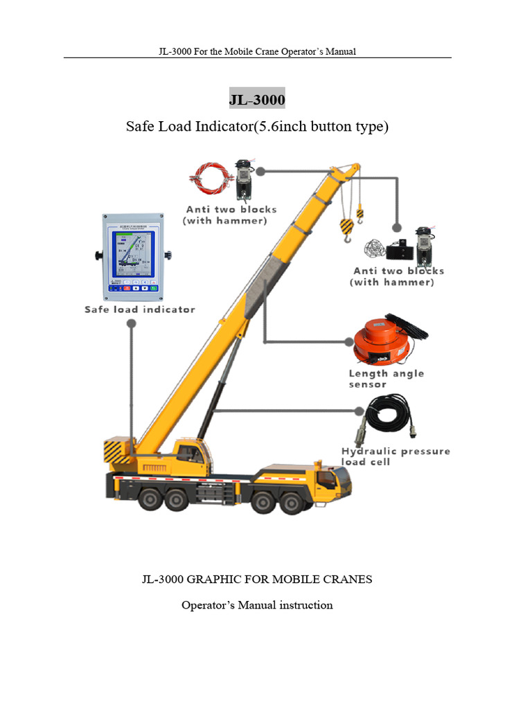 JL-3000 Mobile Crane Operator Manual | PDF | Manufactured Goods
