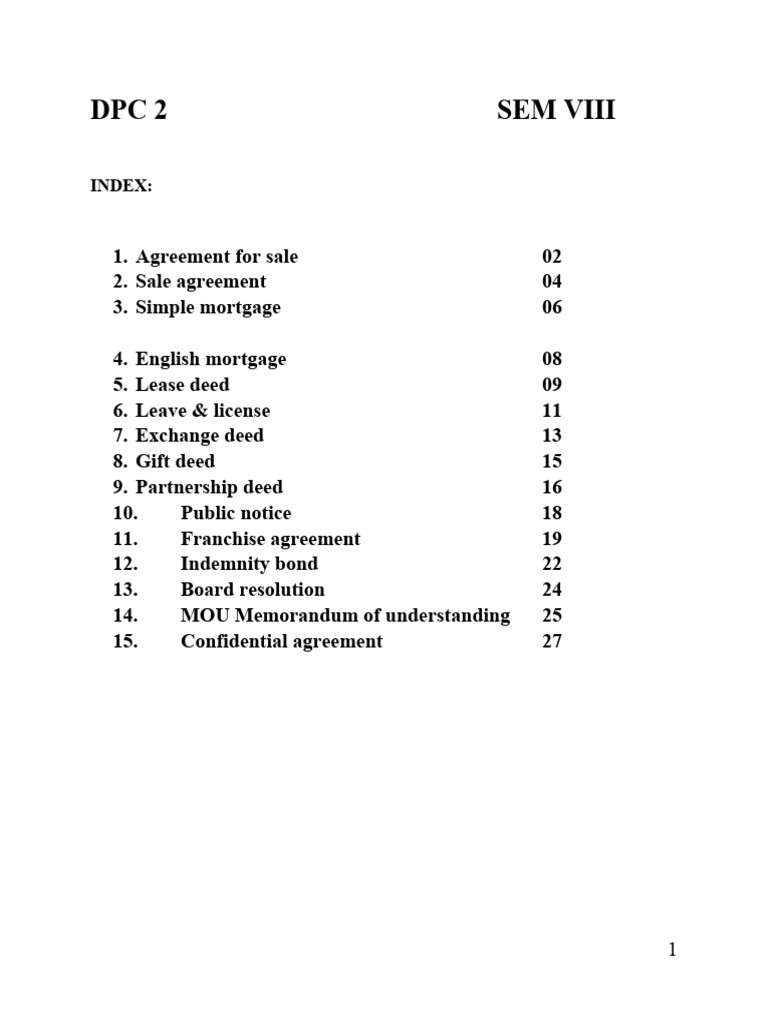 DPC 2 Draft | PDF | Mortgage Law | Lease