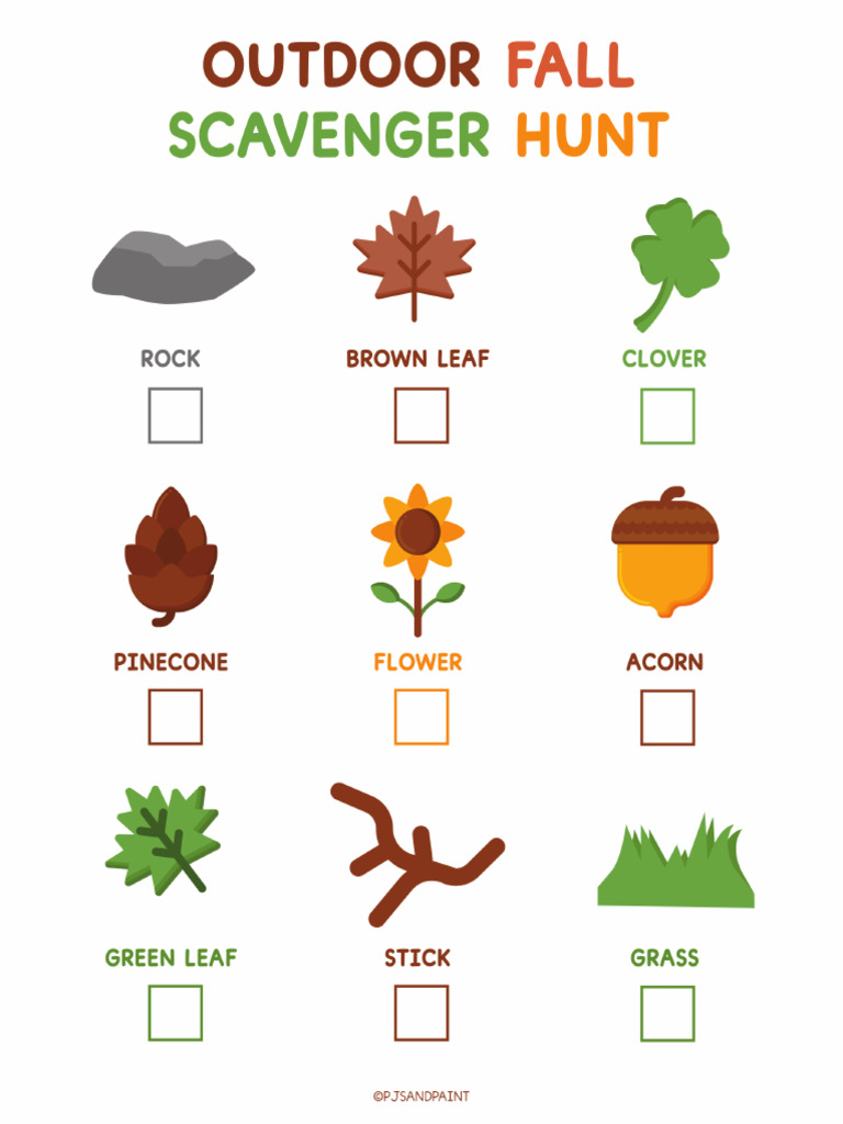 Outdoor Fall Scavenger Hunt | PDF