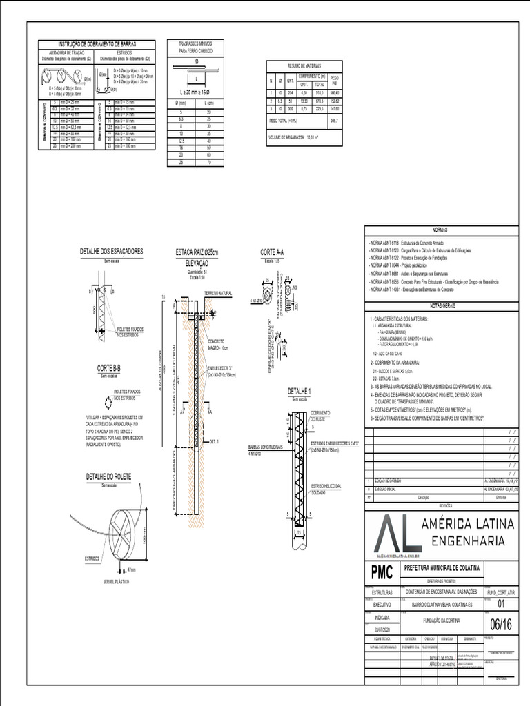 Desenho Modelo de Estaca Raiz | PDF