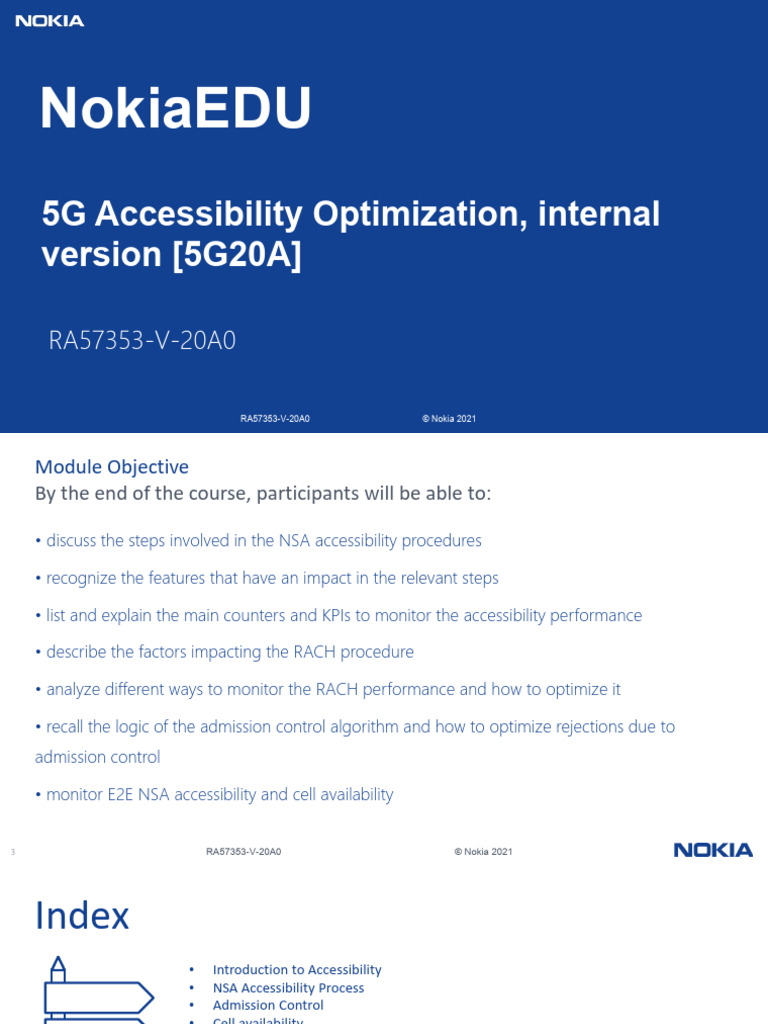 5G Accessibility Optimization Guide | PDF | Lte (Telecommunication) | 4 G