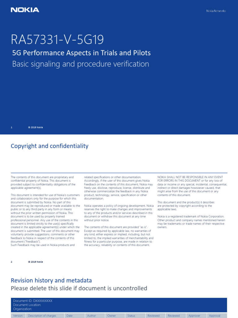 Basic Signaling and Procedure Verification - v01 | PDF | Copyright ...
