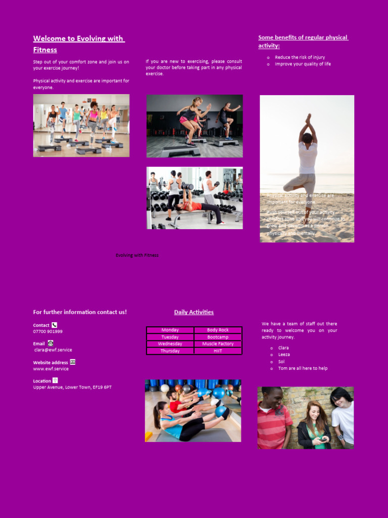 LEAFLET | PDF | Physical Fitness | Medical Specialties