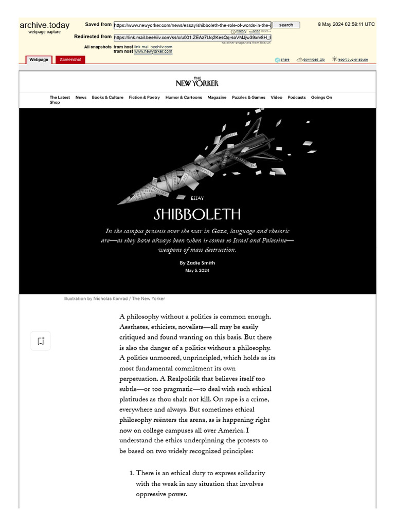 War in Gaza, Shibboleths On Campus - The New Yorker | PDF | Pacifism ...