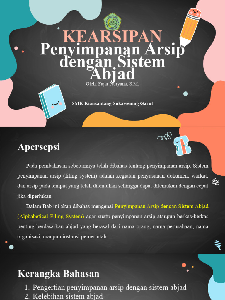 Pert 2 - Penyimpanan Arsip Dengan Sistem Abjad | PDF | Komputer
