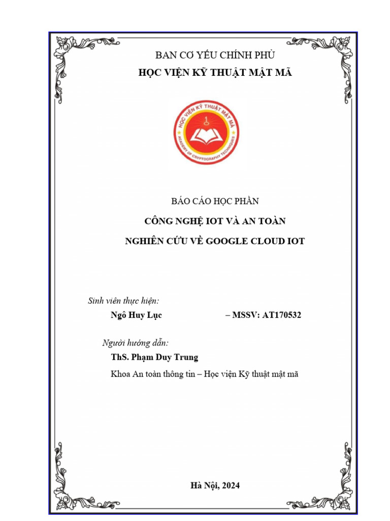 Báo Cáo IOT | PDF