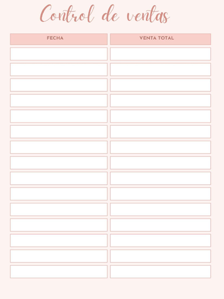 Control de Ventas | PDF