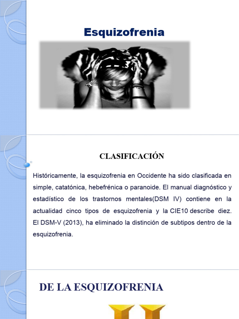 Clasificación y síntomas de la esquizofrenia | PDF | Esquizofrenia ...