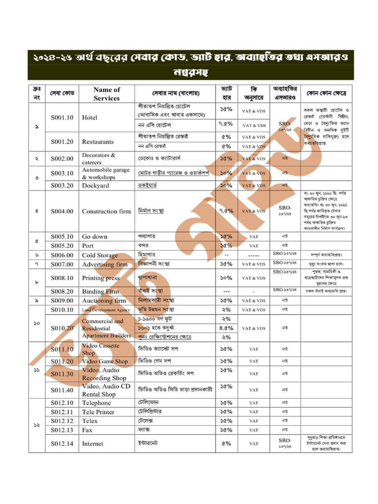 SRO 2024-2025 VAT Guide | PDF