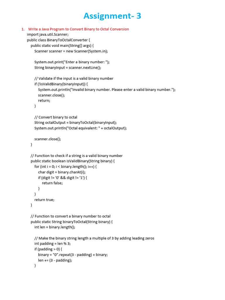 Assignment 3 Pdf Integer Computer Science Method Computer Programming