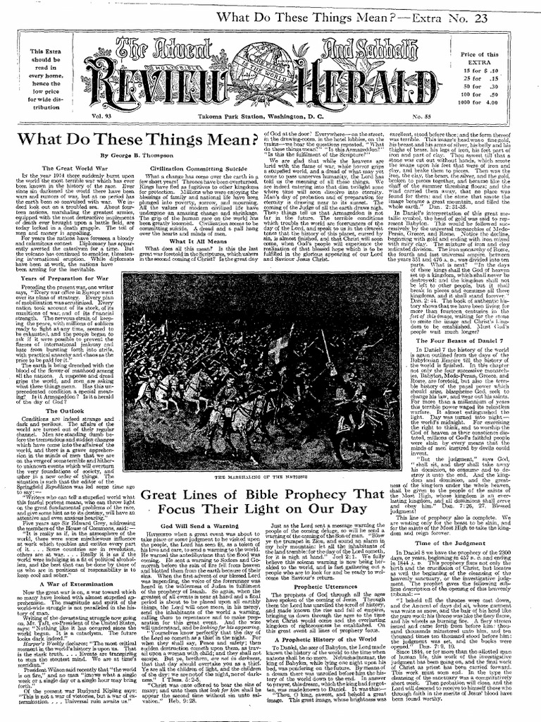 Advent Review and Sabbath Herald - November 6, 1916 | PDF | Jesus ...